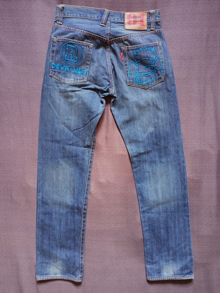 DEVIL NUT DENIM SELVEDGE, Men's Fashion, Bottoms, Jeans on Carousell