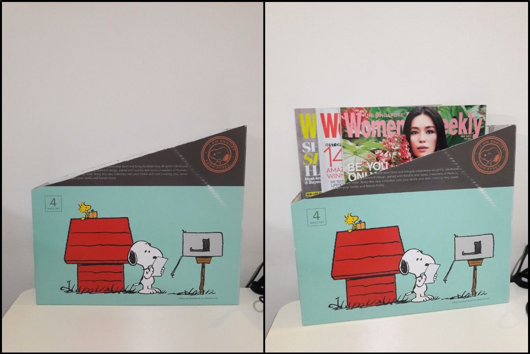 Snoopy DIY Magazine File Holder / Box File Holder - Empty Box for ...