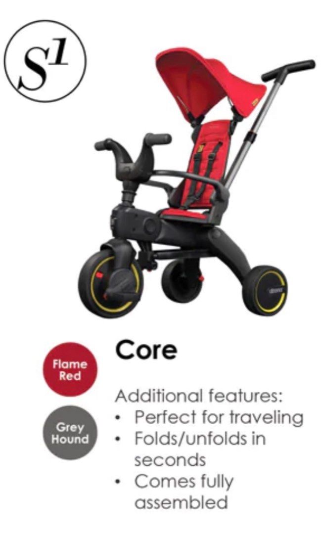 Doona S1 Liki Trike - Flame Red, Babies & Kids, Going Out, Strollers on ...