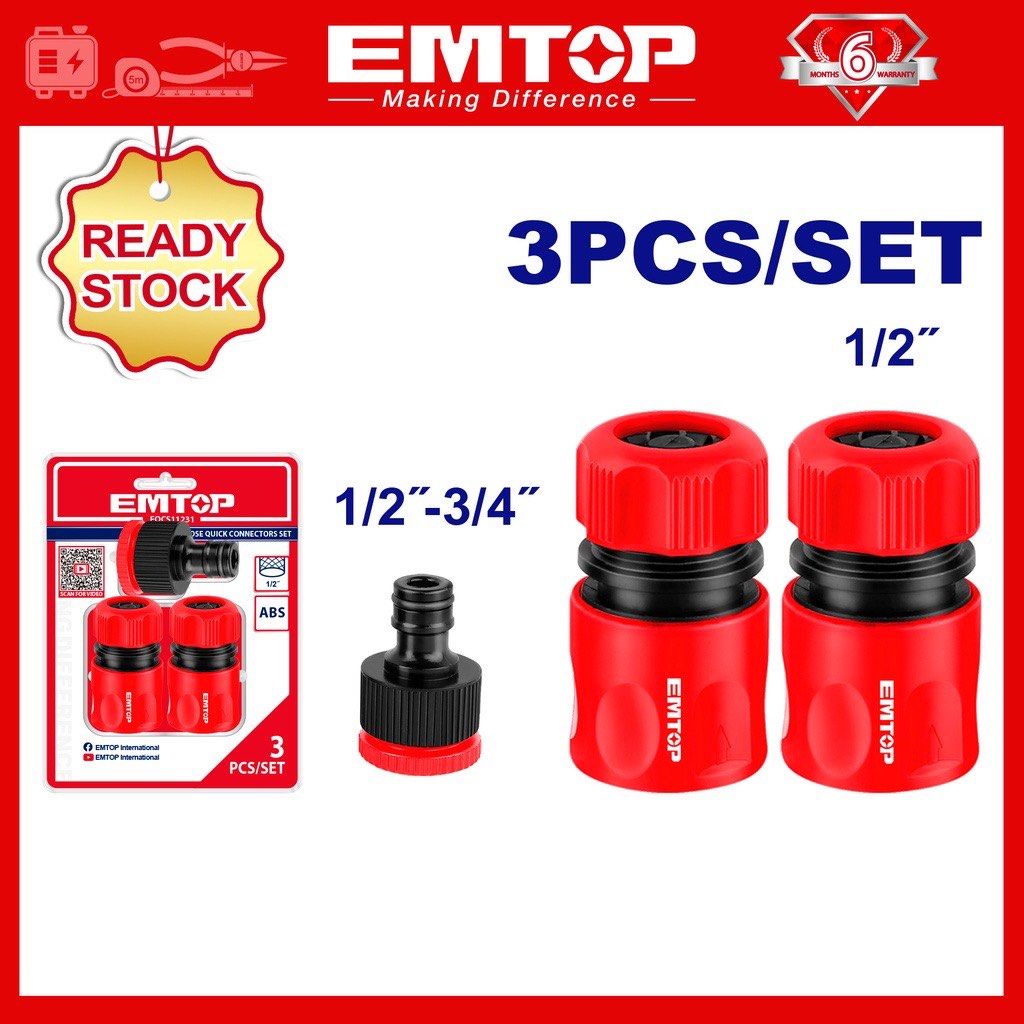 Emtop 1800W 150Bar Pressure Washer with Emtop Quick Connectors ...