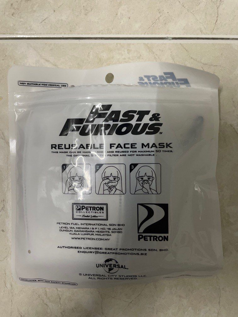 Fast & Furious Face Mask, Health & Nutrition, Face Masks & Face Shields ...
