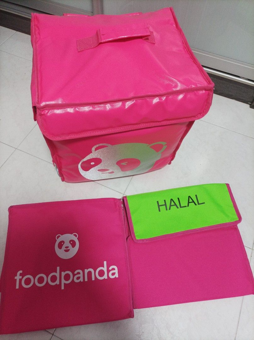 Brand New Food panda Regular Thermal Bag,Halal Thermal Bag and Cyclist ...