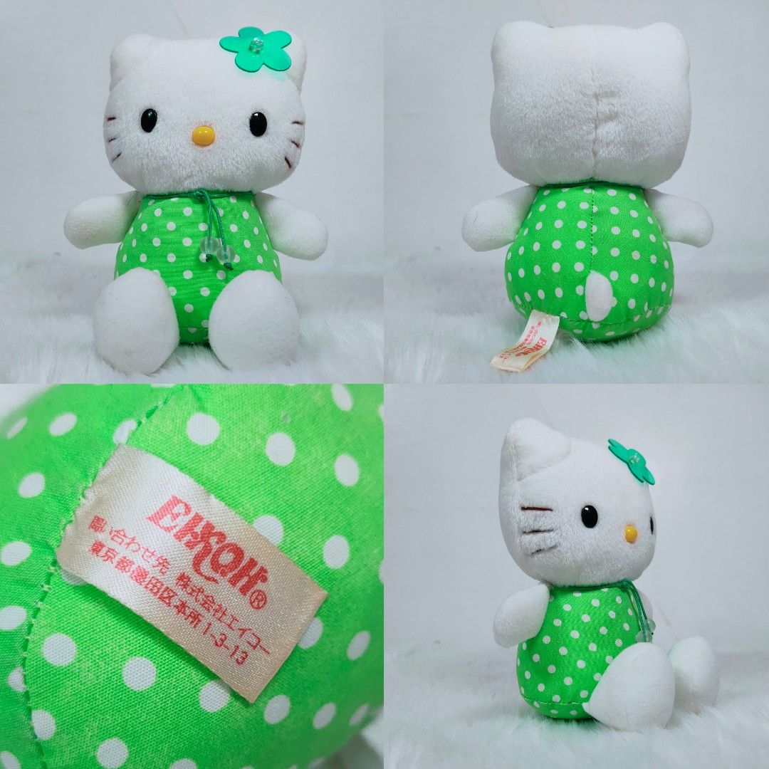 Hello Kitty Green Plush, Hobbies & Toys, Toys & Games on Carousell