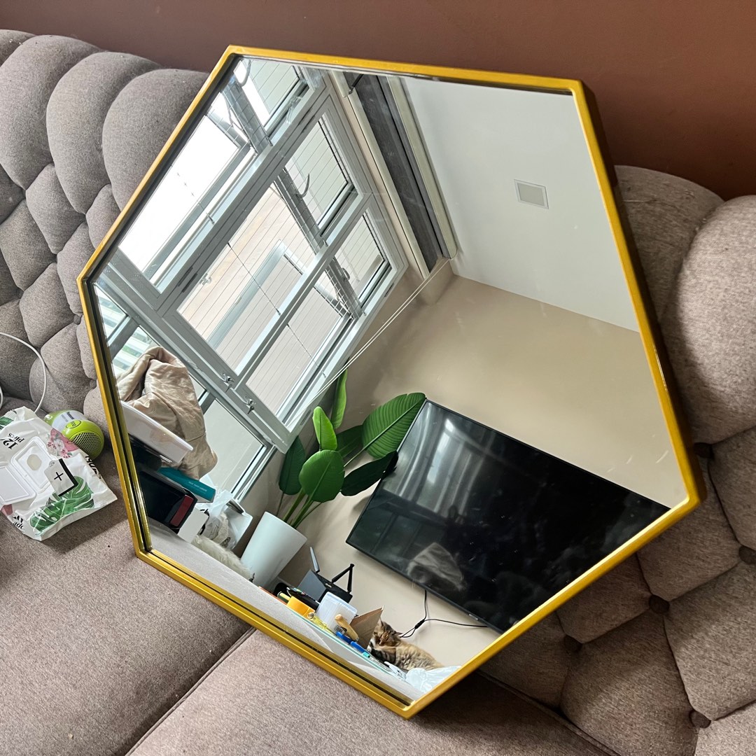 Hexagon Mirror, Furniture & Home Living, Home Decor, Mirrors on Carousell