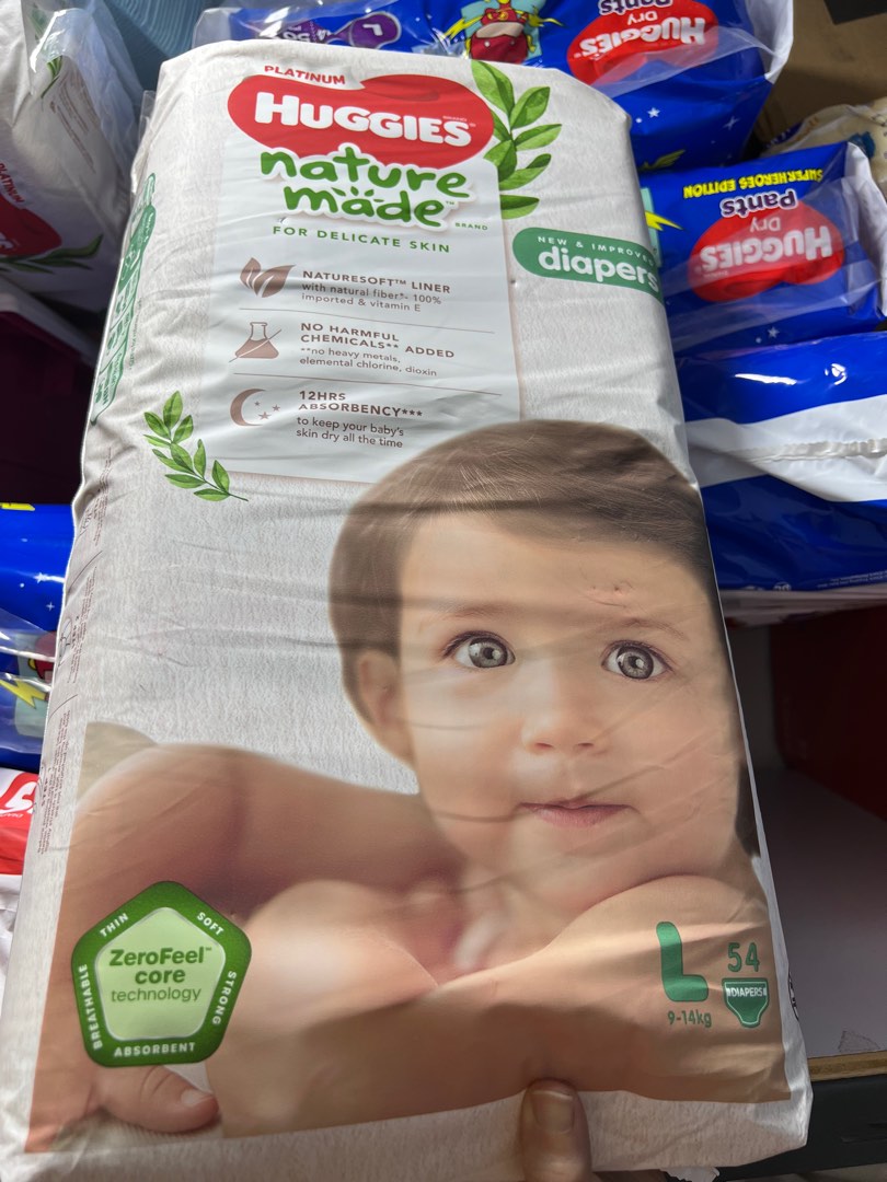 Huggies nature made taped (L SIZE), Babies & Kids, Bathing & Changing ...