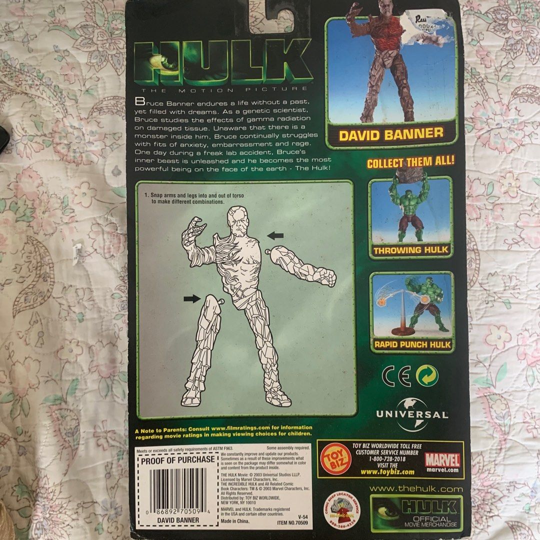 HULK DAVID BANNER ACTION FIGURE (RUSH), Hobbies & Toys, Toys & Games on ...