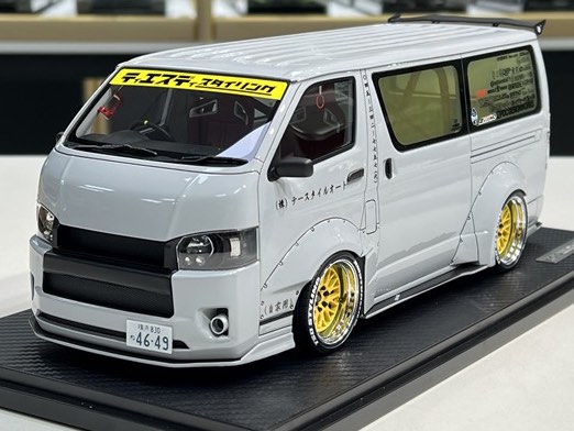 IG Ignition model 1:18 TSD Works Hiace matte grey, Hobbies & Toys, Toys ...