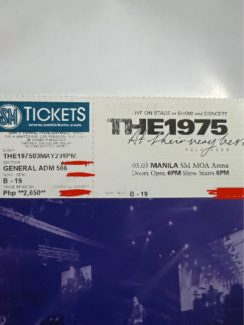 The 1975 Gen Ad Ticket, Tickets & Vouchers, Event Tickets on Carousell
