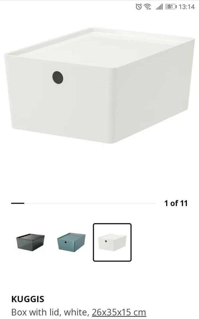 Kuggis IKEA storage box, Furniture & Home Living, Home Improvement ...