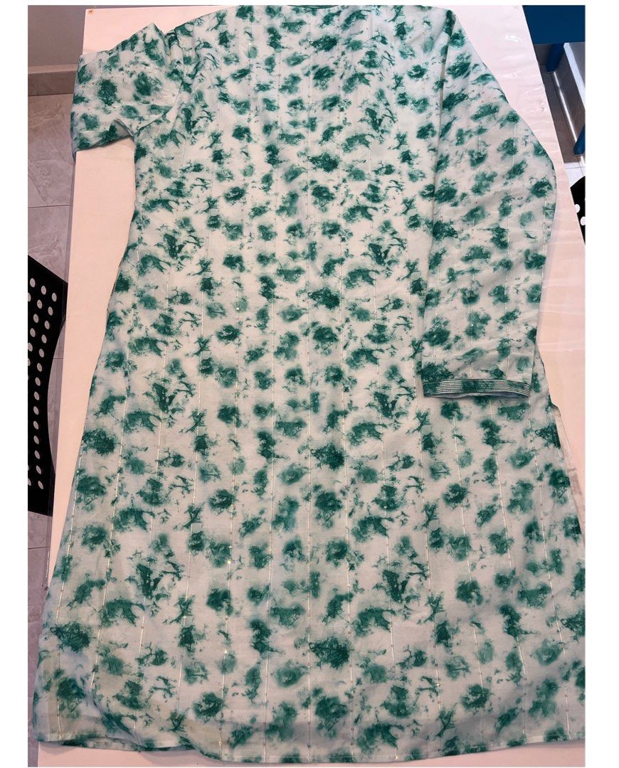 Kurta sherwani men, green kurta with sequins, full set, eid, hari raya ...