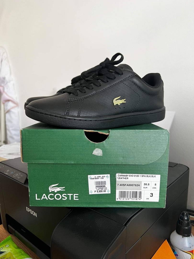Lacoste Carnaby Evo Black Women’s shoes sneakers, Women's Fashion ...