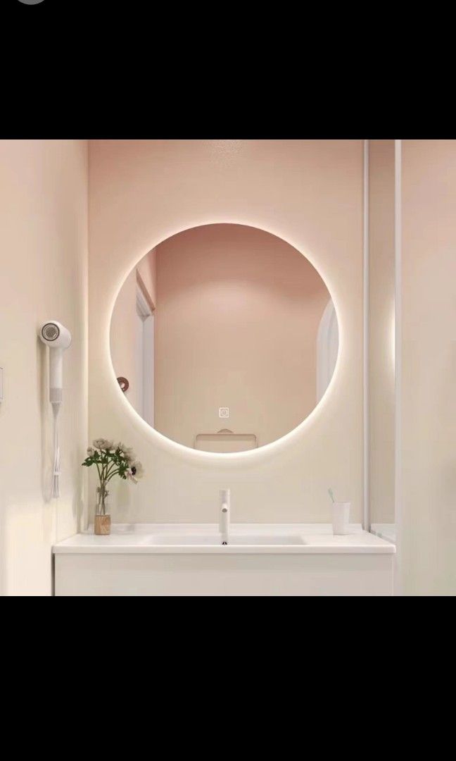 LED bathroom mirror (50cm), Furniture & Home Living, Home Decor ...