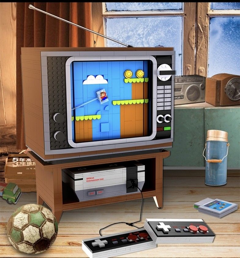 Lego-like Bricks Retro TV and Nintendo Set, Hobbies & Toys, Toys ...