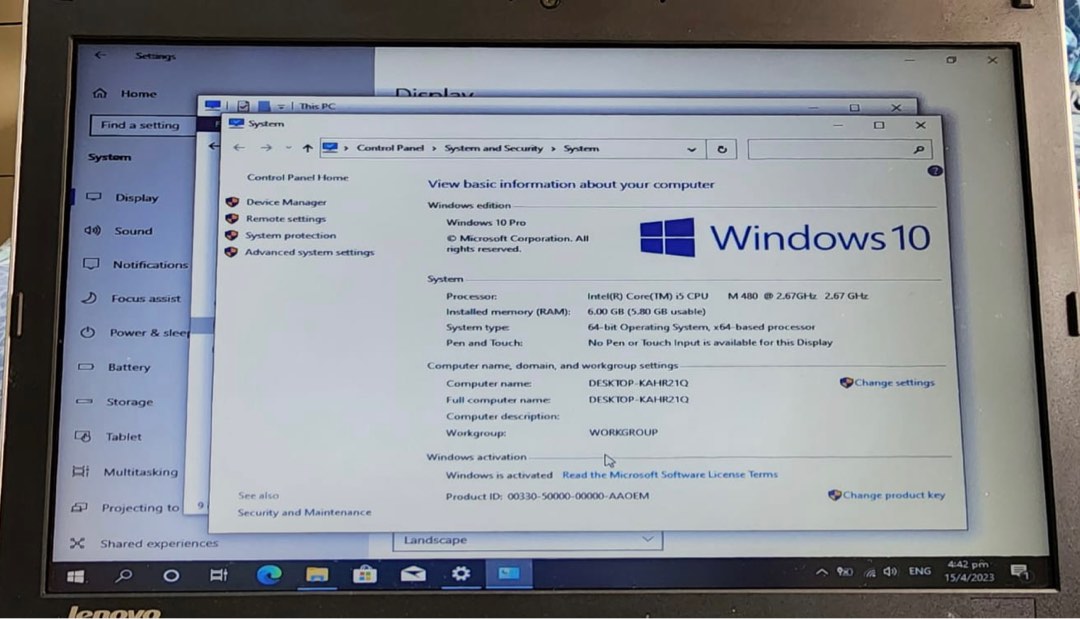 Lenovo Edge i5 - 64 Bit Processor comes with Windows 10 Pro, Computers ...