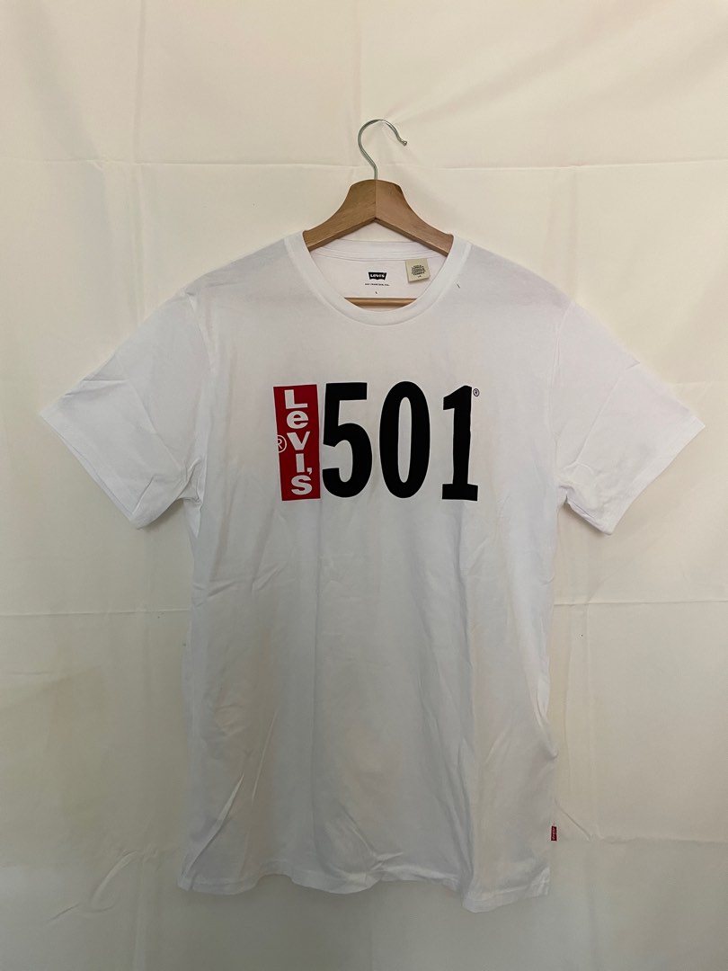 Levi’s 501 white shirt, Men's Fashion, Tops & Sets, Tshirts & Polo ...