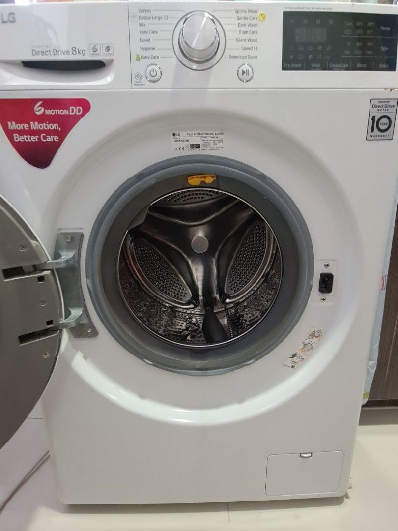 LG Front load washing machine Inverter Direct Drive 8 kg, TV & Home ...