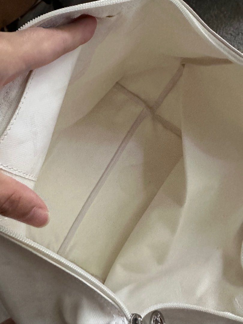 Longchamp white le pliage, Luxury, Bags & Wallets on Carousell