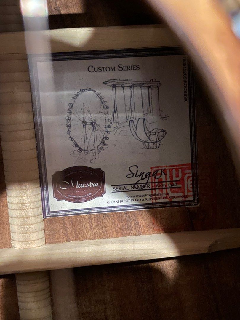 Maestro Custom Series Singa Full Koa, Hobbies & Toys, Music & Media ...