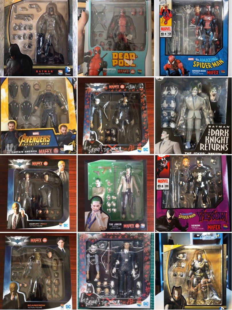 MAFEX SPIDER MAN BATMAN JOKER SUPERMAN DEADPOOL FIGURES, Hobbies & Toys ...