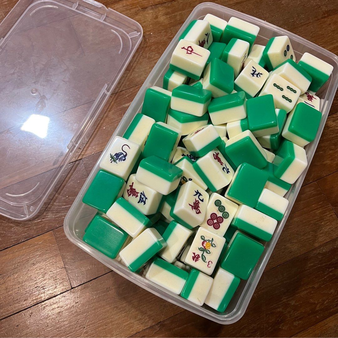 Mahjong Tiles Jade Green, Hobbies & Toys, Toys & Games on Carousell