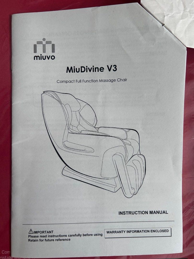 Massage Chair Miuvo, Health & Nutrition, Massage Devices on Carousell