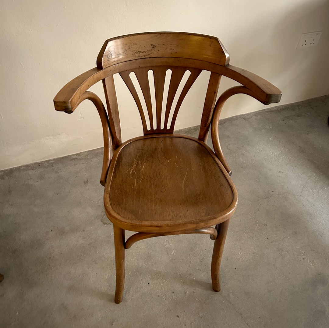 Mid Century Vintage Polish Bentwood Dining Armchair, Furniture & Home ...