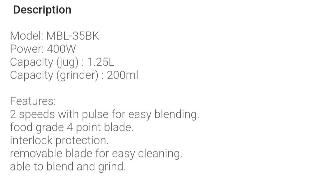 Midea Blender Grinder Chopper, TV & Home Appliances, Kitchen Appliances ...