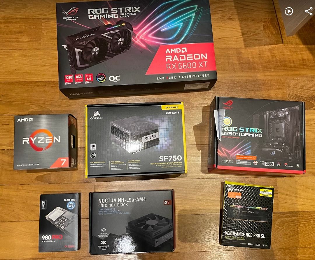 Minimalist Asus ROG Strix, Mini-ITX, Ryzen 7 5800X, Radeon RX6600XT ...