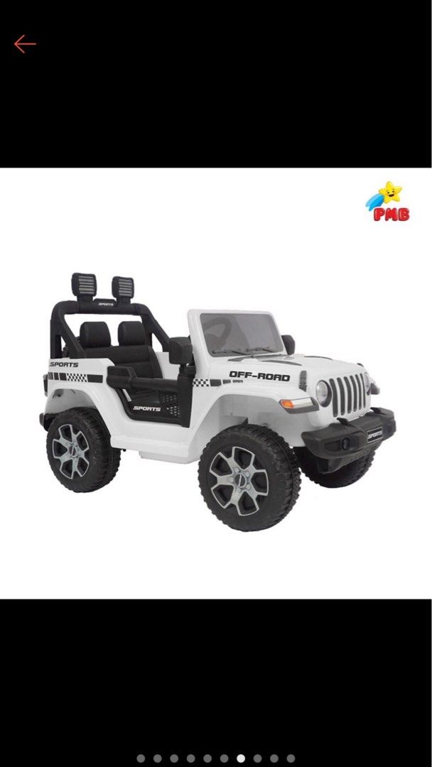 MOBIL AKI ANAK JEEP RUBICON PUTIH, Toys & Collectibles, Mainan di Carousell