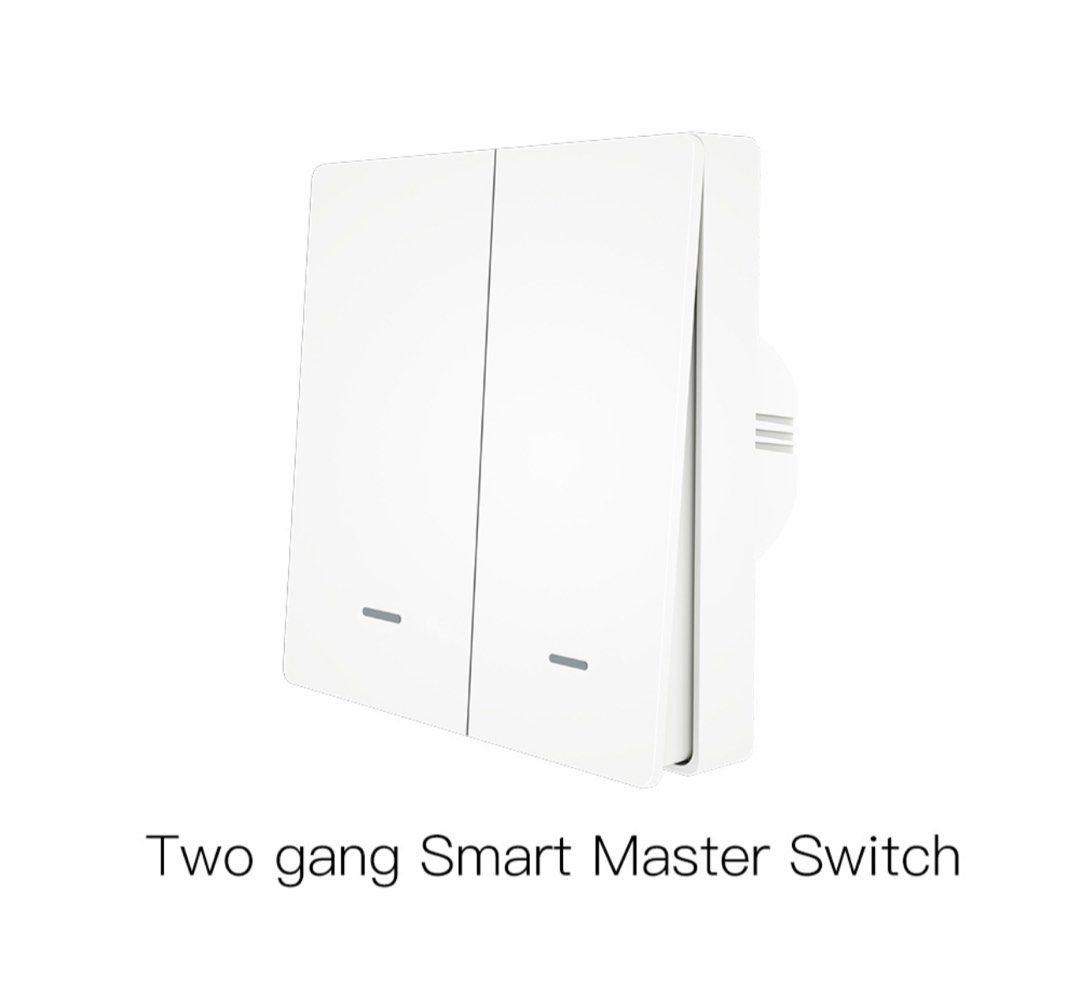 MOES Two Gang (White) Wifi Smart Switch, Furniture & Home Living, Home Improvement ...