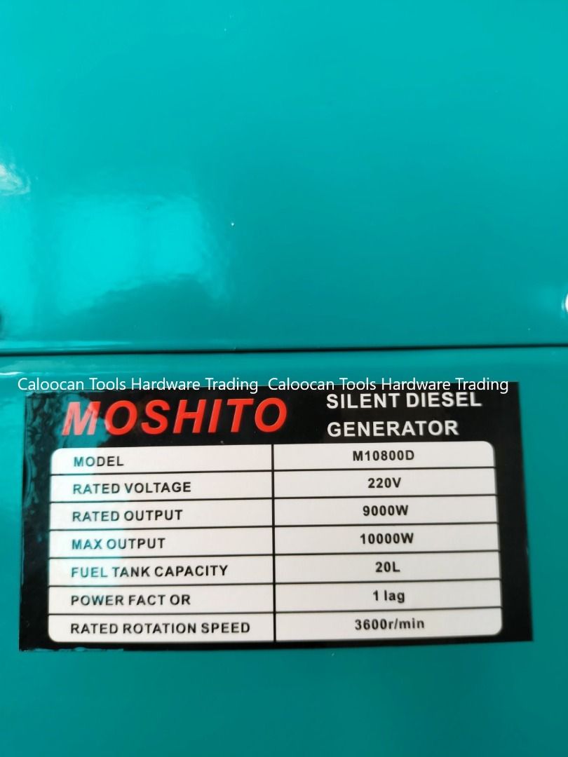 MOSHITO Japan 10KVA Silent Type Diesel Generator M10800D - ATS Ready ...