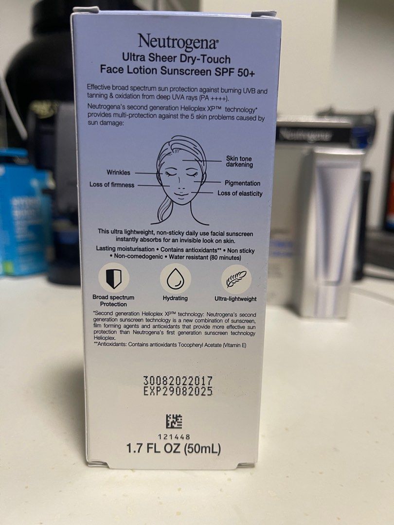 Neutrogena Ultra Sheer Face Lotion Spf 50 50ml, Beauty & Personal Care, Face, Face Care on Carousell