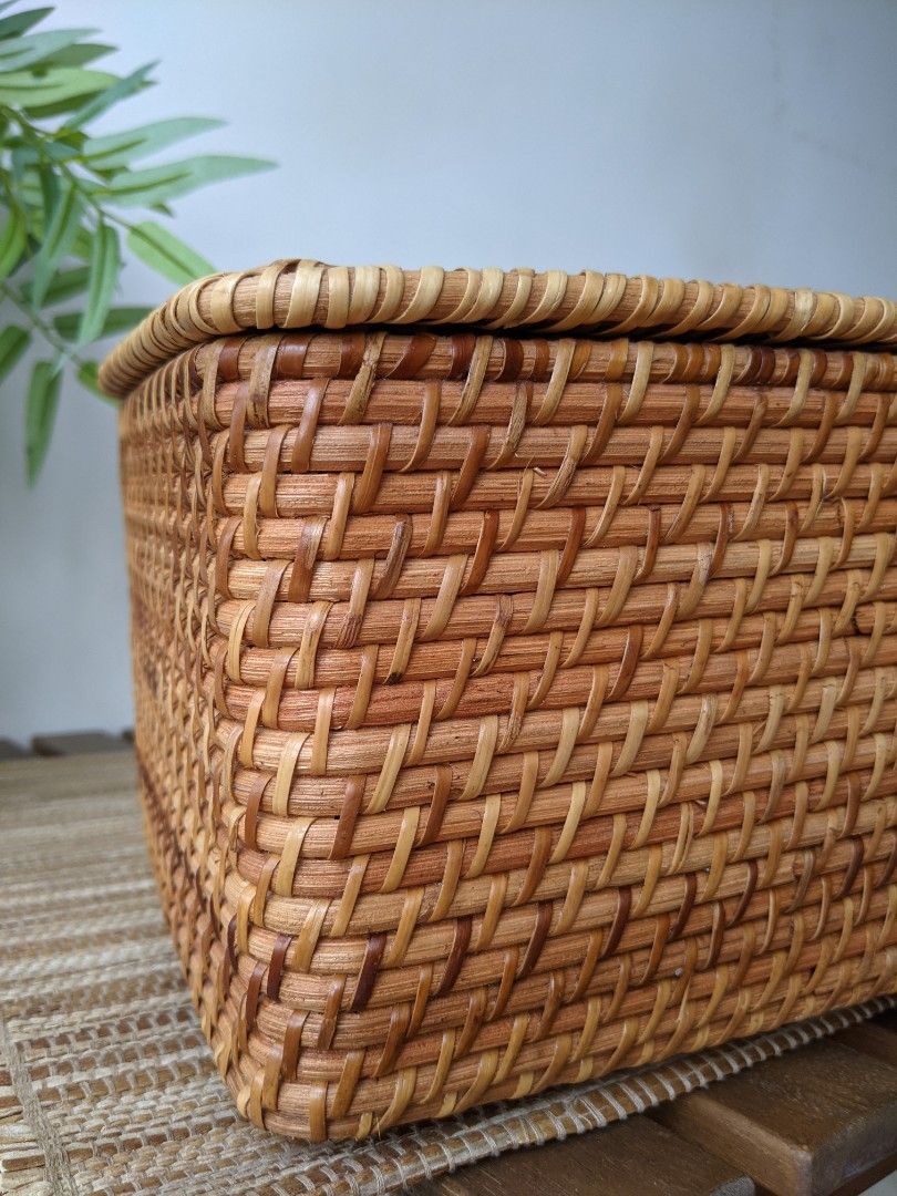 New rattan boxes from Muji, Furniture & Home Living, Home Improvement ...