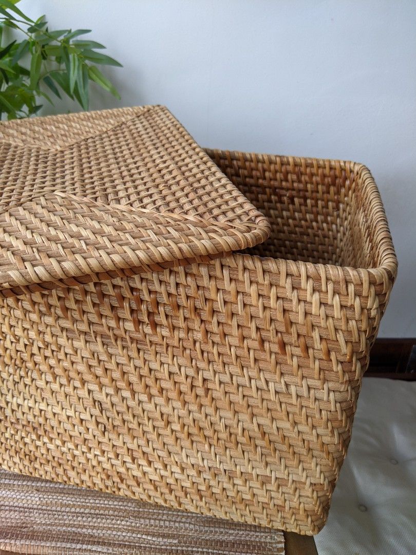 New rattan boxes from Muji, Furniture & Home Living, Home Improvement ...