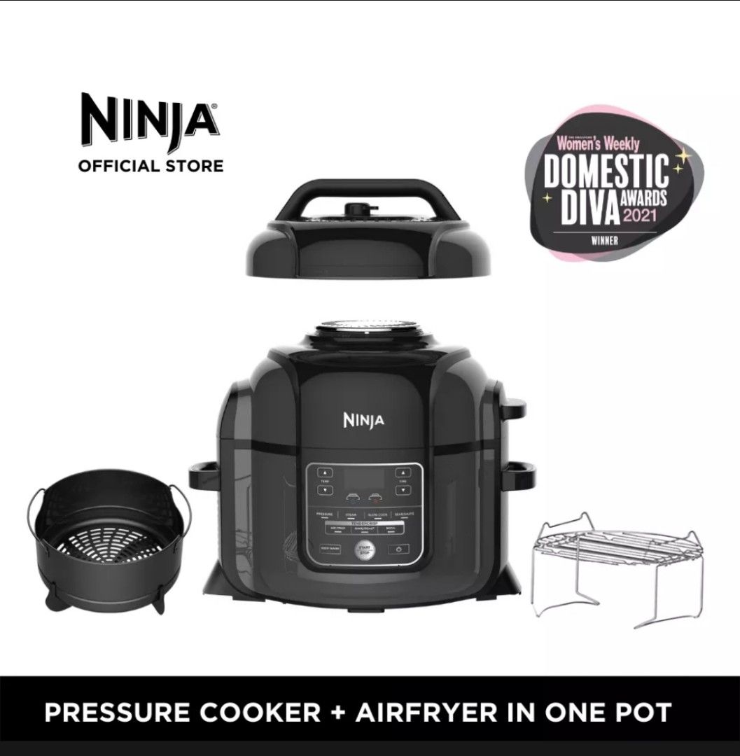 Ninja Foodi Multi Cooker + Air fryer in one pot (OP300), TV & Home Appliances, Kitchen ...