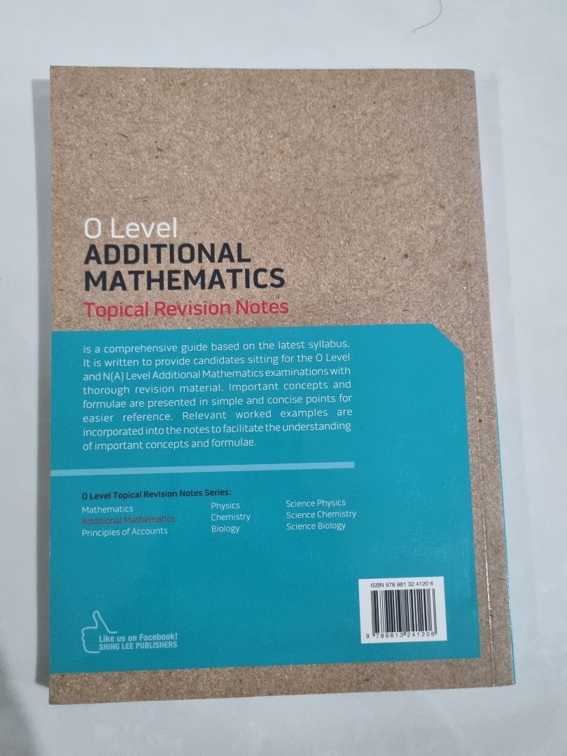 O Level Additional Mathematics Topical Revision Notes, Hobbies & Toys ...