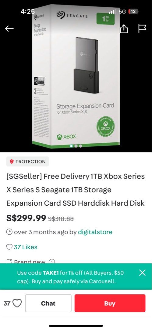 Official Seagate 1TB Xbox Series X S Expansion Drive SSD, Video Gaming ...