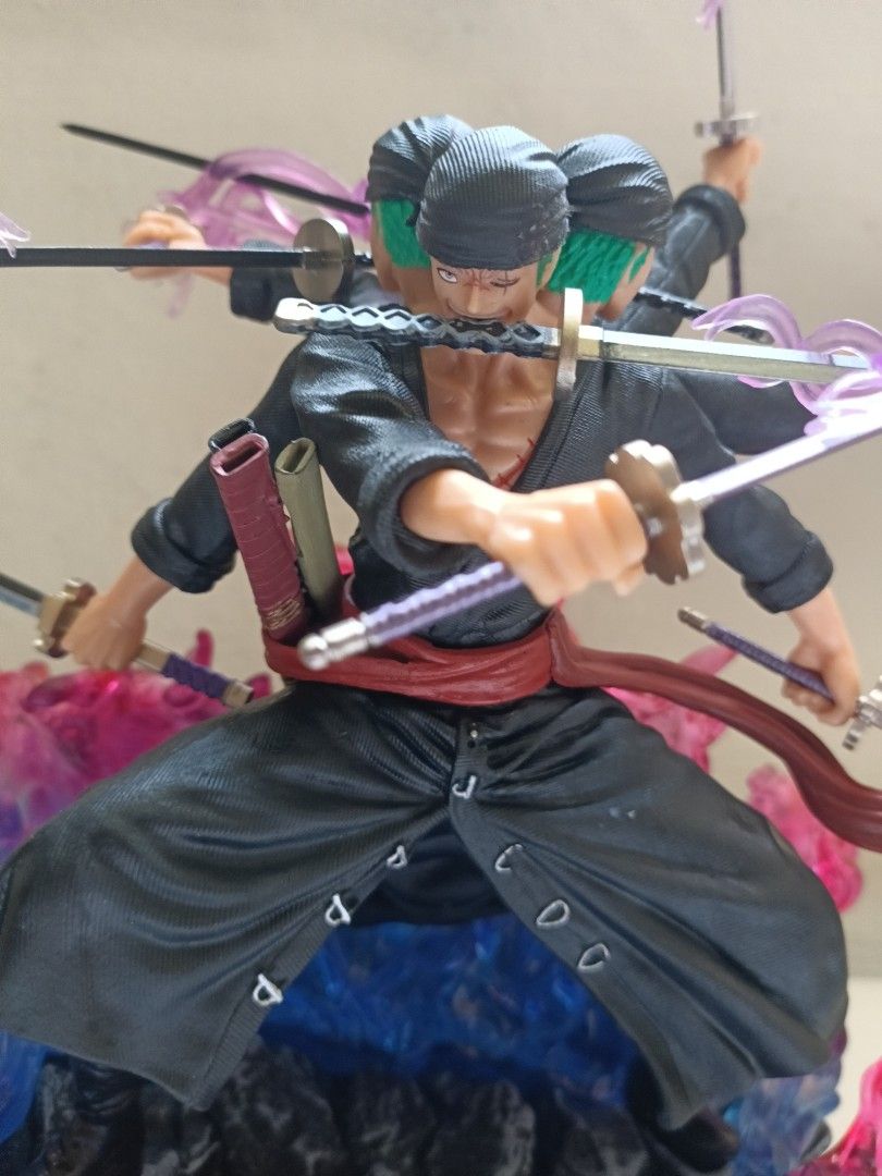 One Piece Zoro three head action figure onepiece anime, Hobbies & Toys ...