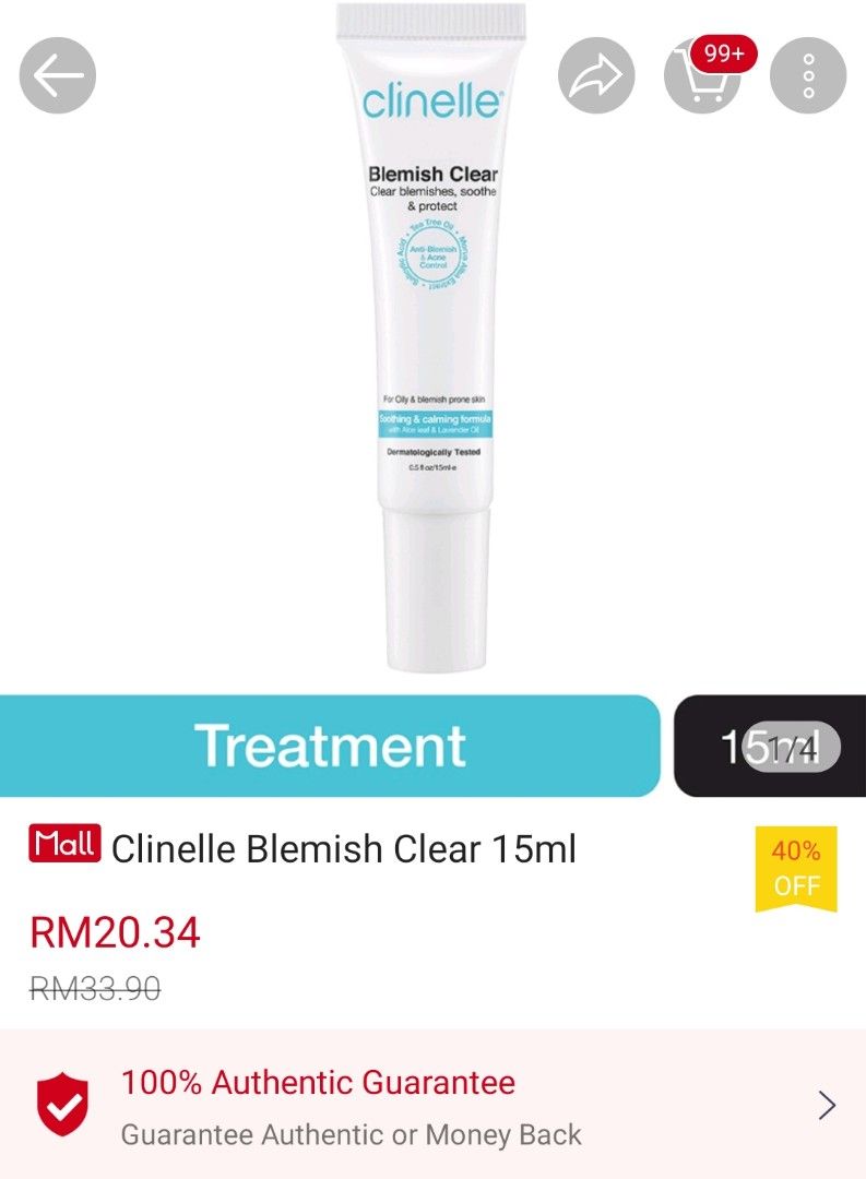 Original Clinelle Blemish Clear, Beauty & Personal Care, Face, Face ...