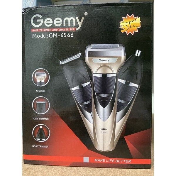 Original GEEMY GM-6566 3in1 Rechargeable Professional Shaver &Trimmer ...