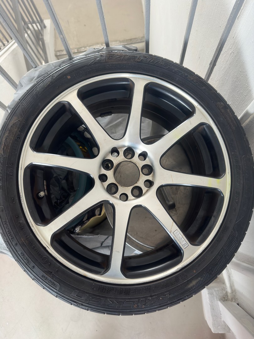 Yokohama AVS M8 Sports Rim w/z 215/45/R17 Tyre, Car Accessories, Tyres ...