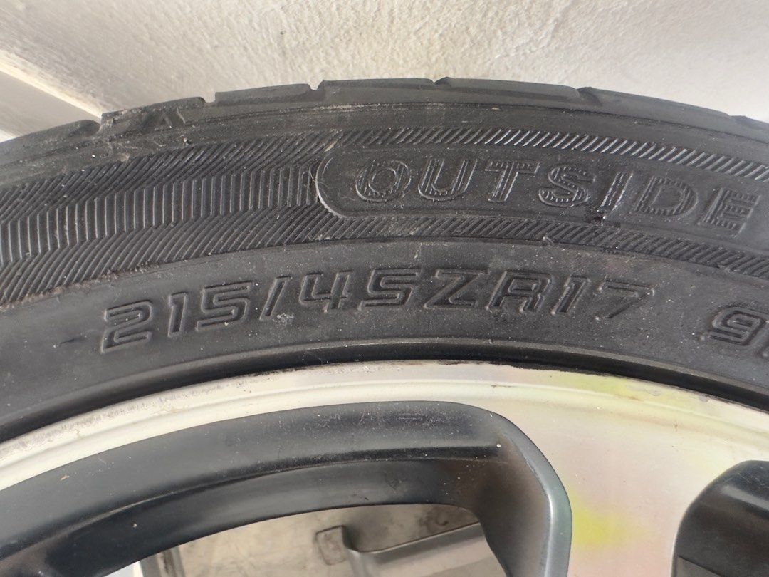 Yokohama AVS M8 Sports Rim w/z 215/45/R17 Tyre, Car Accessories, Tyres ...