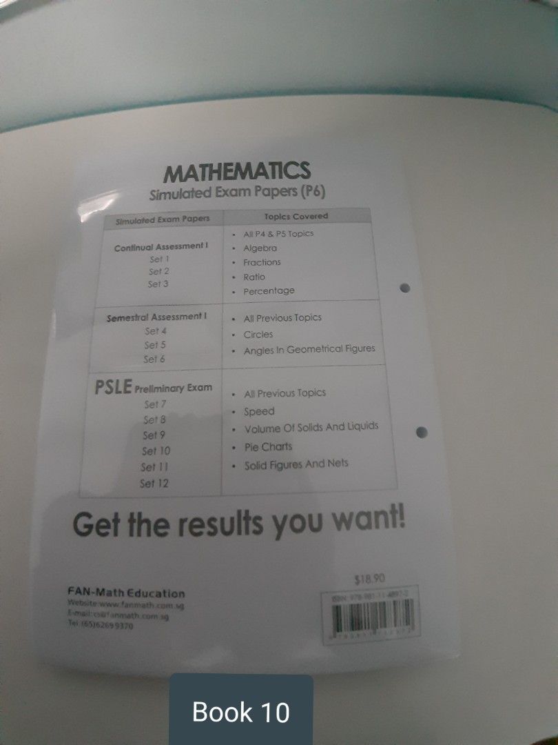 P6 Maths / PSLE MATHS EXAM PAPERS, Hobbies & Toys, Books & Magazines ...