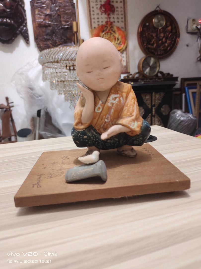 Patung Shaolin Bengong Kuno Jadul Antik, Antik, Pajangan di Carousell