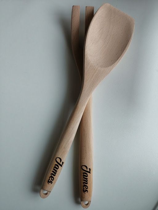 Personalized Wooden Spatulas with Laser Engraving | Custom gifts ...