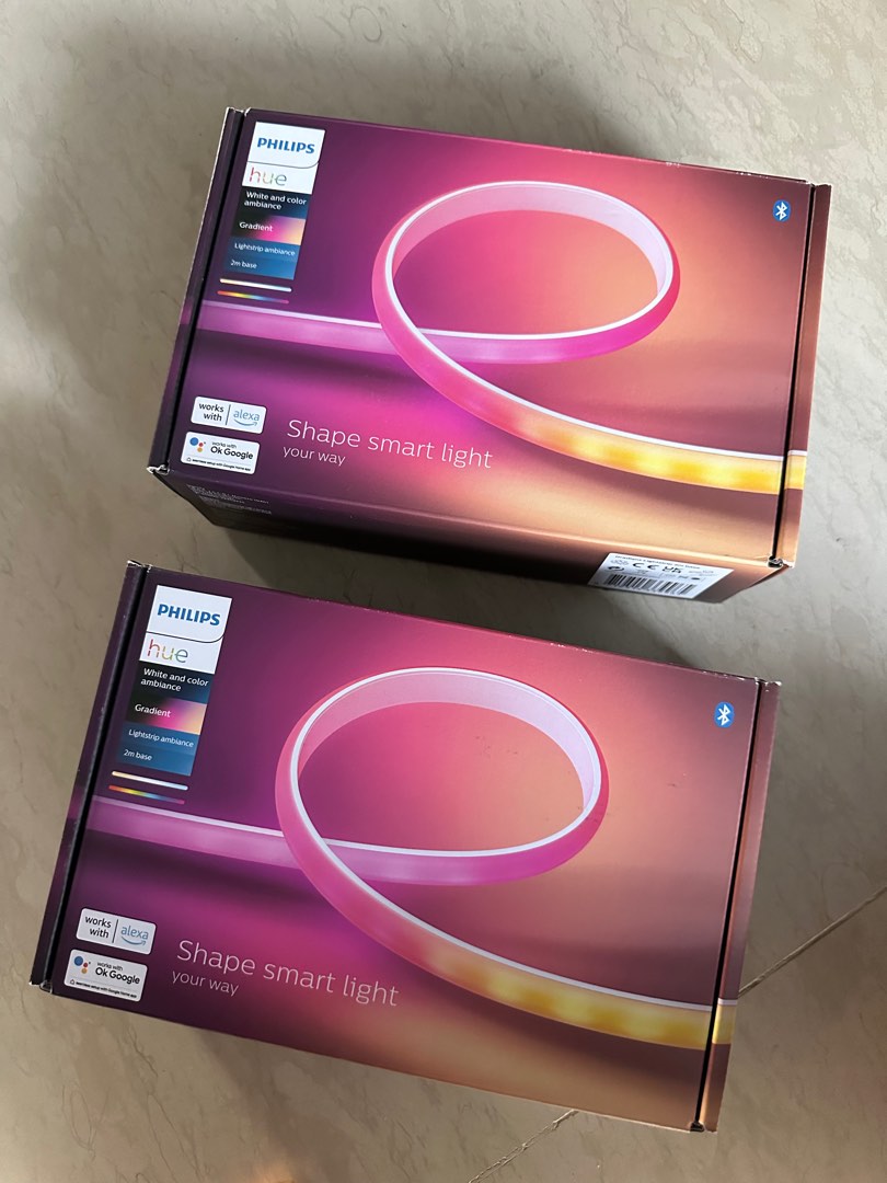 Philips hue gradient lightstrip 2m (sg plug) shape smart light ...