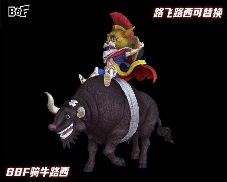 [PO] One Piece|Luffy Riding Bull/Thousand Sunny, Hobbies & Toys, Toys ...