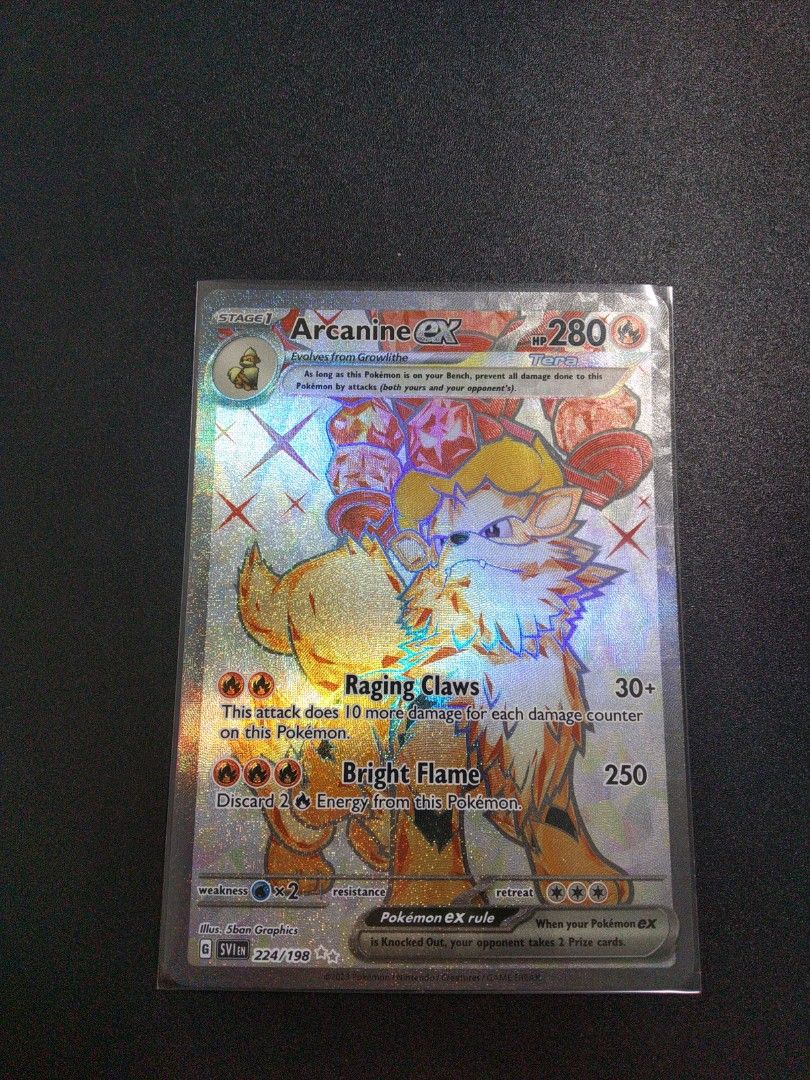 Pokemon TCG Arcanine ex Full Art Secret Rare - SV01 Scarlet & Violet ...