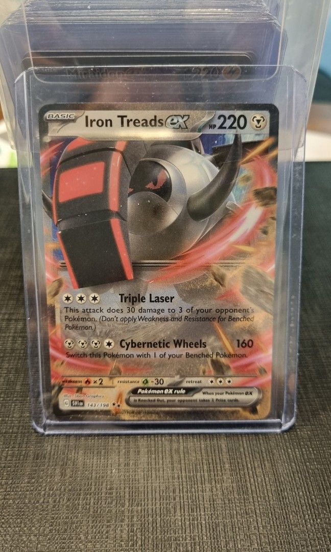 Pokemon TCG Scarlet & Violet - Iron Treads ex 143/198 / Double Rare ...
