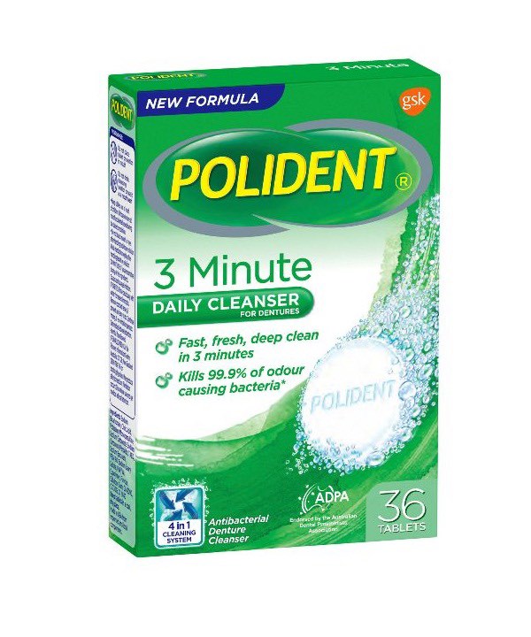 Polident Fresh Active Denture Cleaner 36 Tablets, Beauty & Personal ...